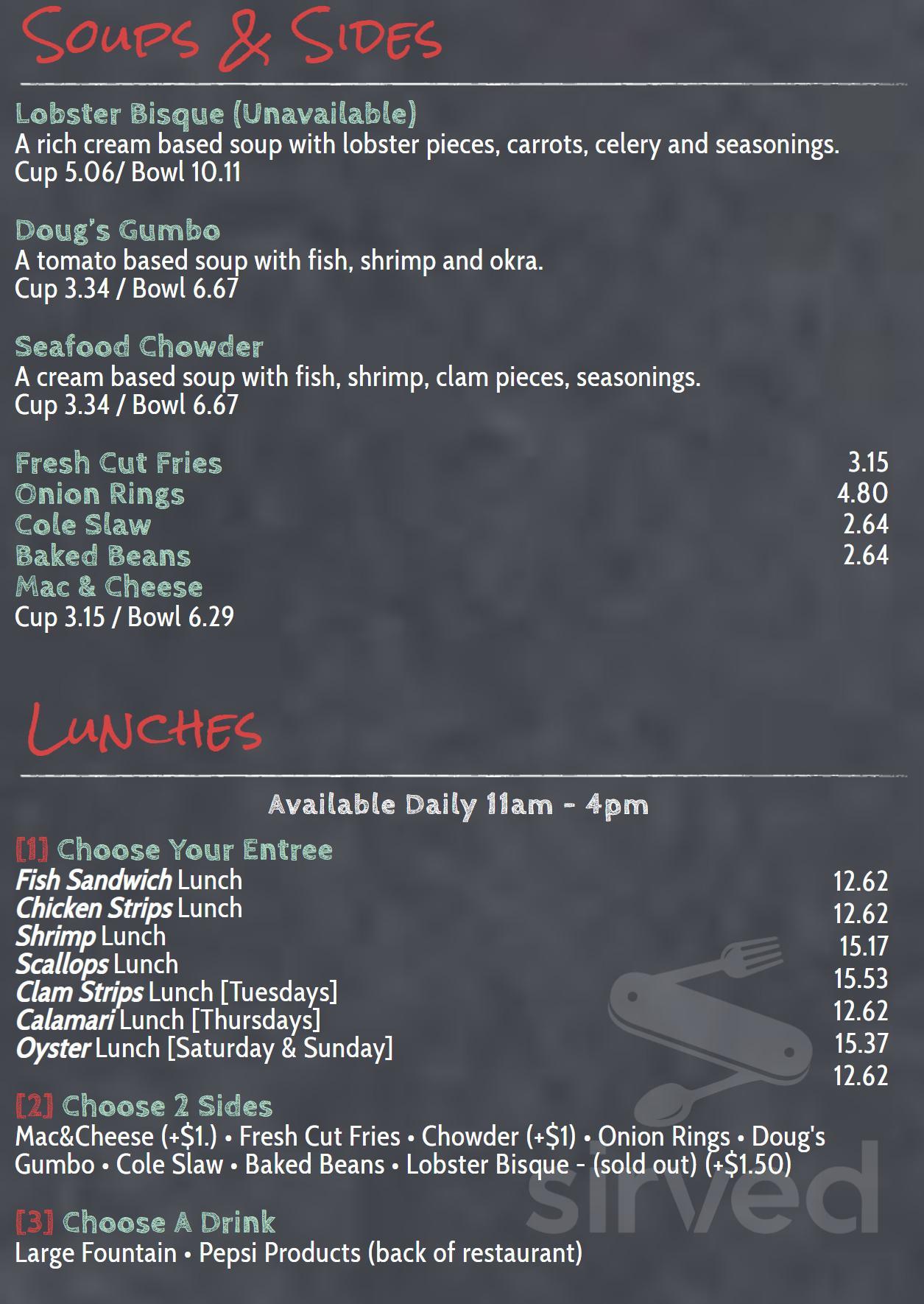 Doug's Fish Fry menu in Cortland, New York, USA