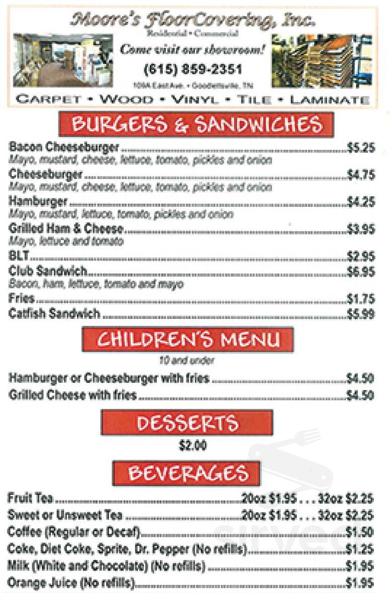 Liz's Kitchen menu in Goodlettsville, Tennessee, USA