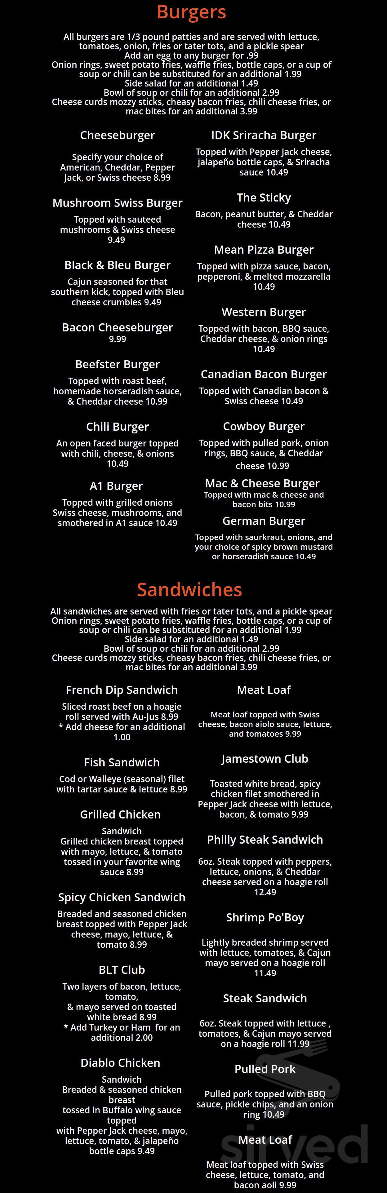 Idk Bar & Grill menus in Jamestown, North Dakota, United States