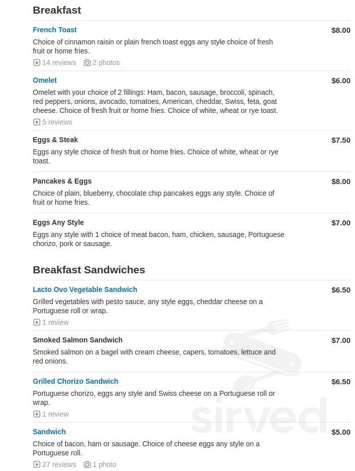 Bolo Bakery & Cafe menu in Plainville, Connecticut, USA