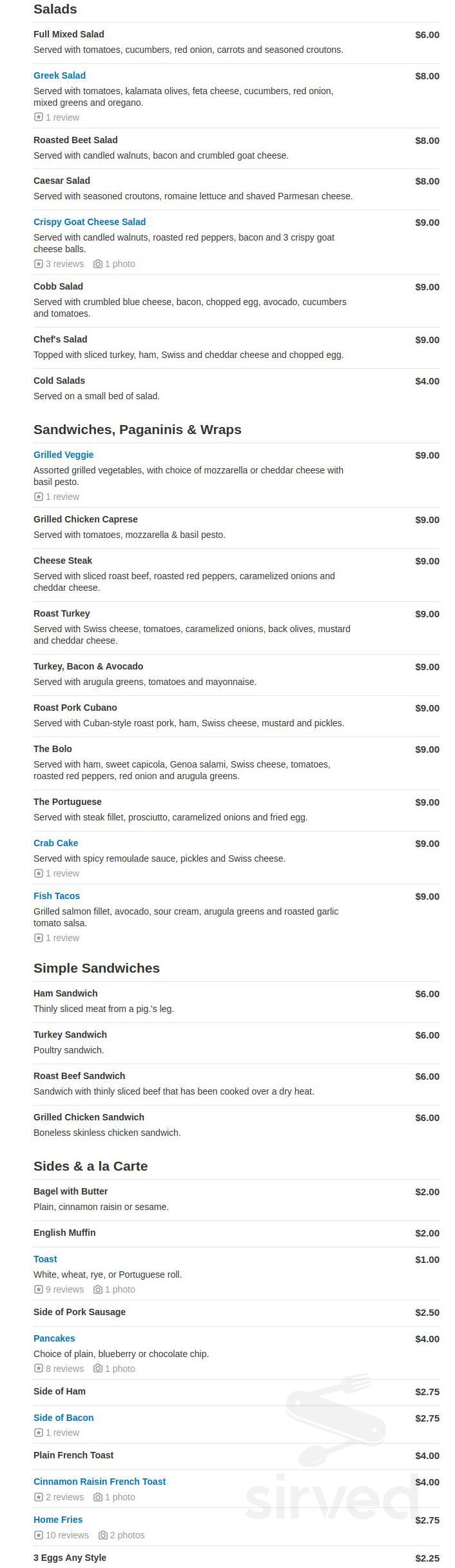 Bolo Bakery & Cafe menu in Plainville, Connecticut, USA