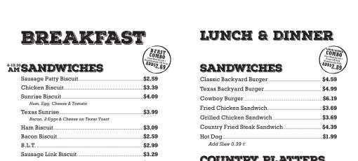 Menu for Jerry J's Country Café - Waycross, GA | Sirved