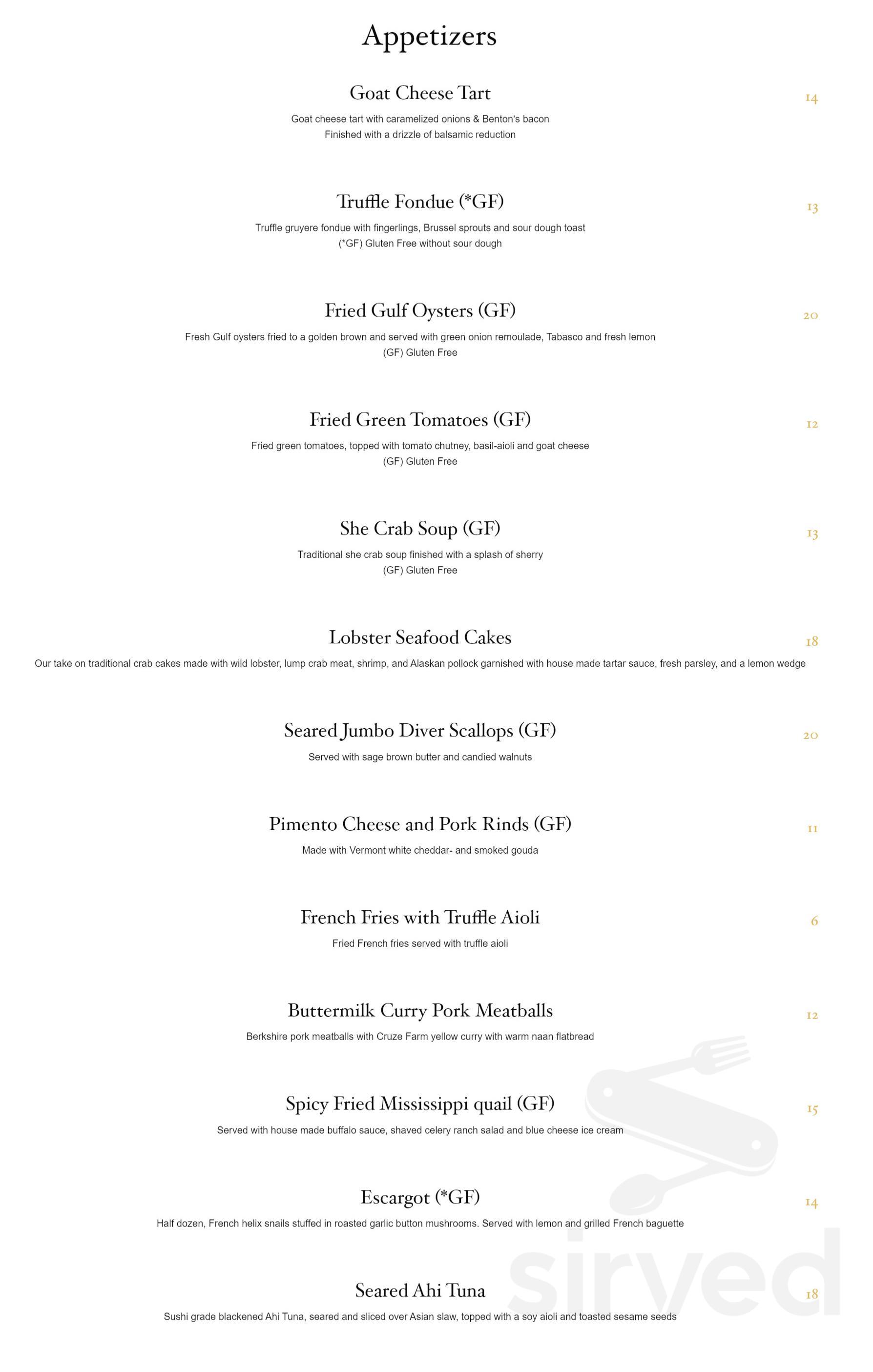 Foothills Milling Co menu in Maryville, Tennessee, USA