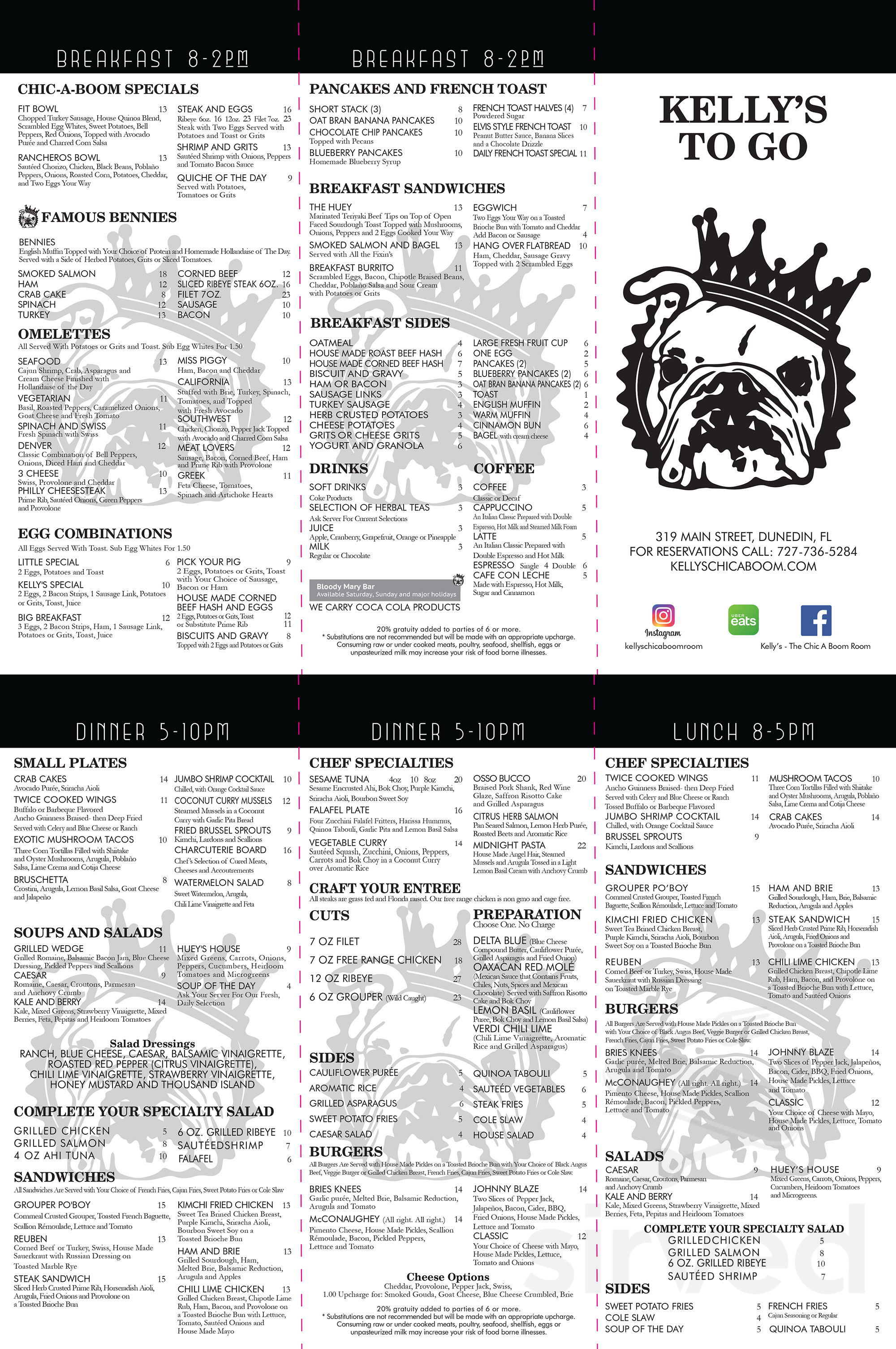 Menu for Crown and Bull in Dunedin, FL | Sirved