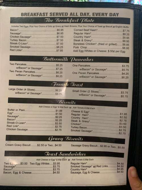 Gritz Family Restaurant menu in Griffin, Georgia, USA