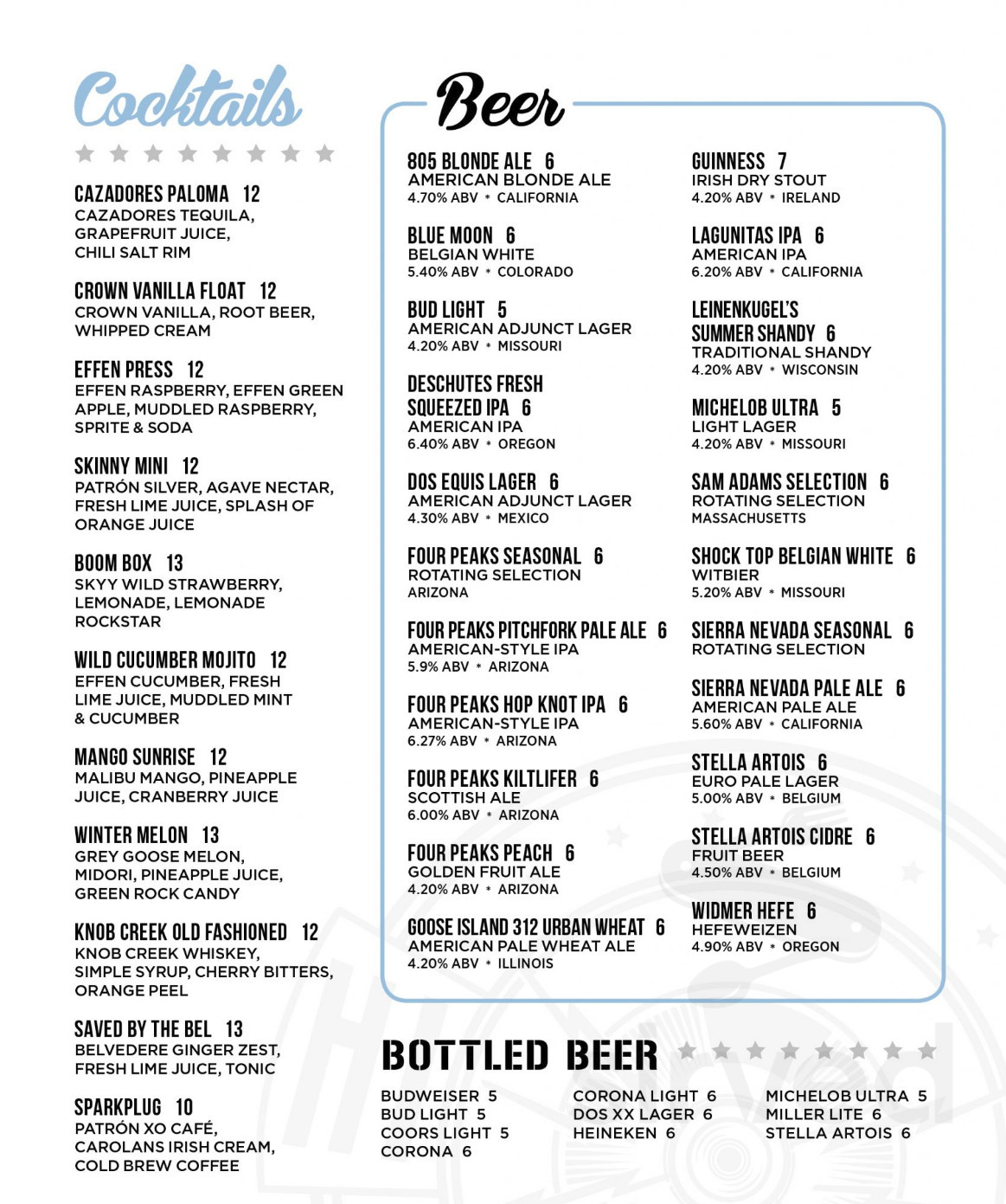 Menu - Scottsdale AZ's Hi Fi Kitchen & Cocktails - Scottsdale | Sirved