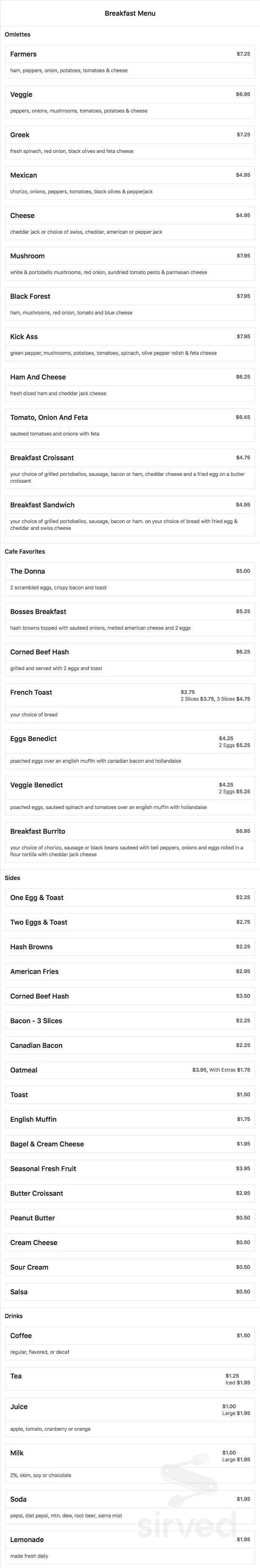 Menu for Serving Spoon in Menominee, MI | Sirved