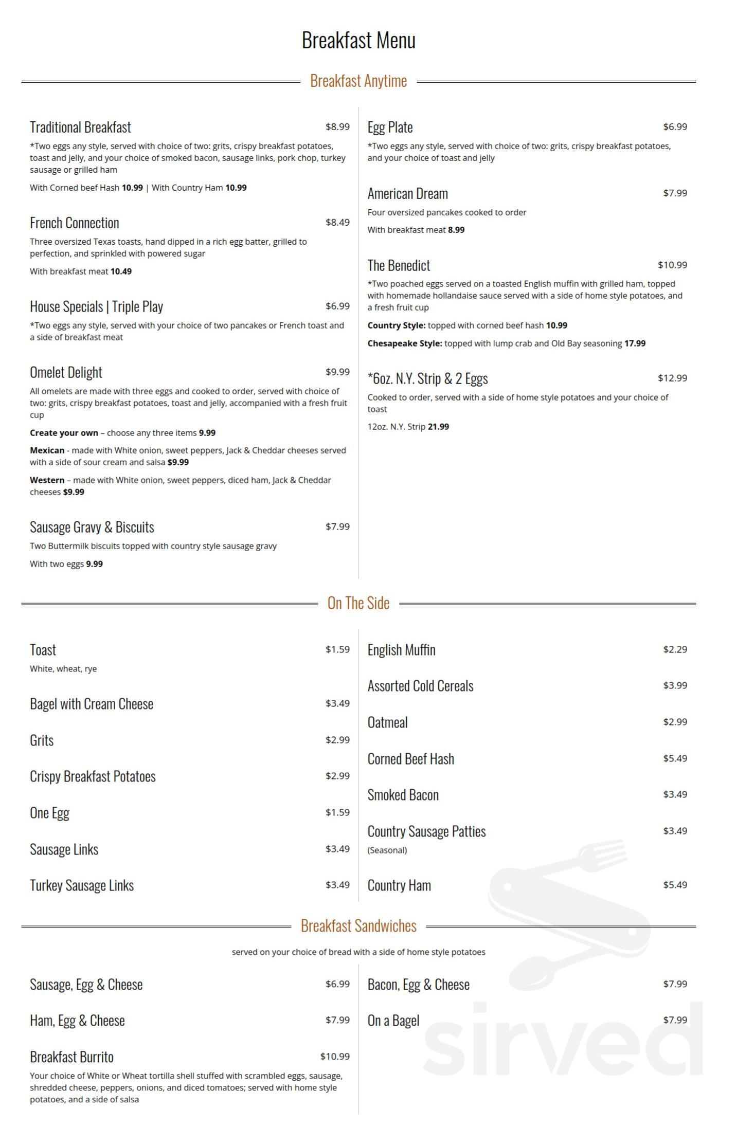 Menu - Arlington VA's Crystal City Sports Pub | Sirved