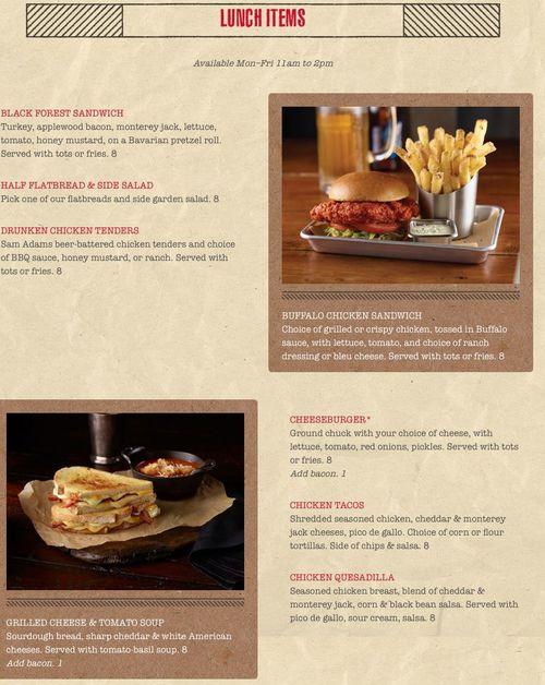 Fox & Hound menu in Overland Park, Kansas, USA