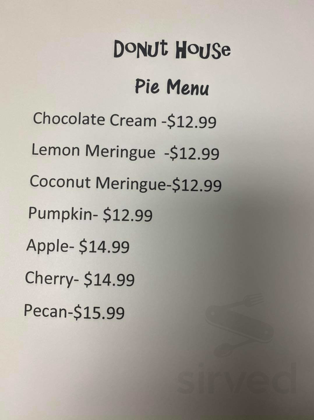 Donut House Bakery & Deli menus in Poplar Bluff, Missouri, United States