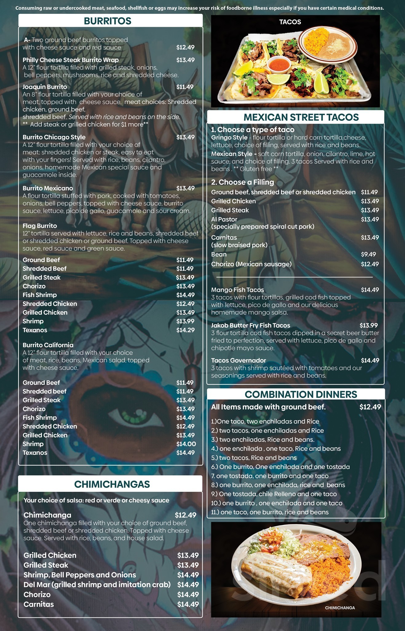 Coronas Cantina Grill Mexican Restaurant menus in West Salem, Wisconsin ...