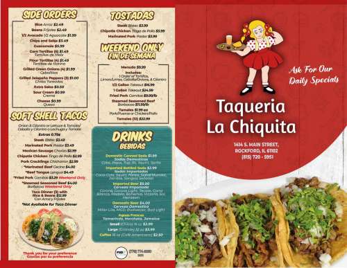 Food Market La Chiquita & Taqueria La Chiquita menu in Rockford ...