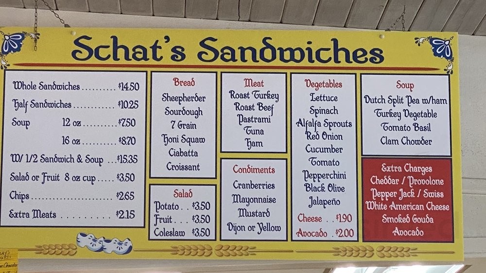 Menu for Shea Schat's Bakery in Mammoth Lakes, CA | Sirved