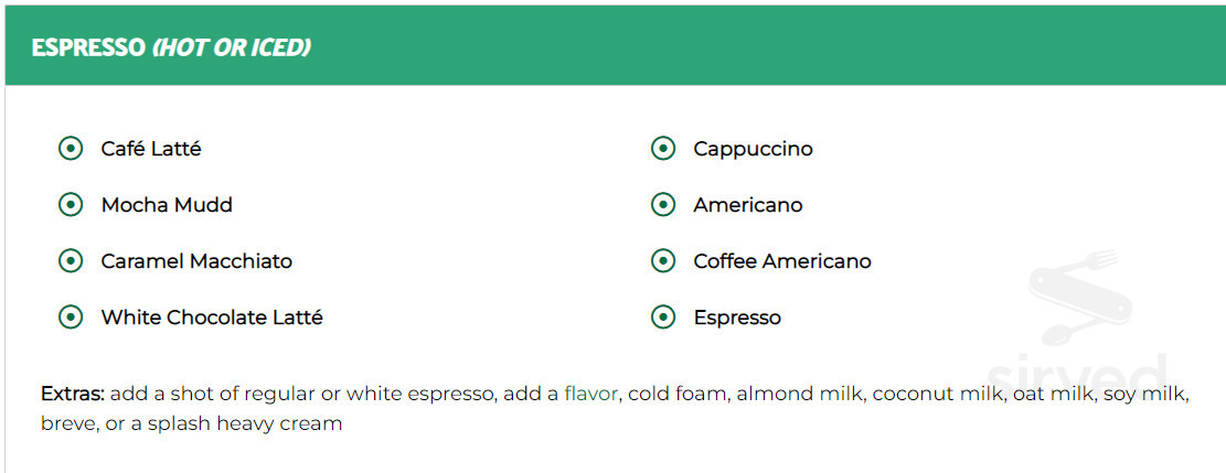 Mountain Mudd Espresso menus in Laurel, Montana, United States