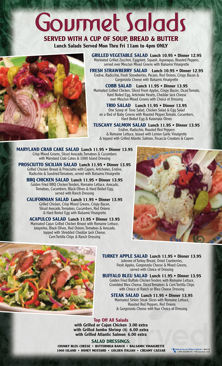 Vernon Diner menu in Vernon, Connecticut, USA