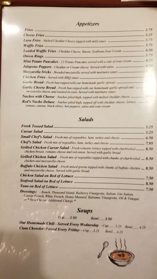 Red's Subs And Pizza menu in Hunlock Creek, Pennsylvania, USA