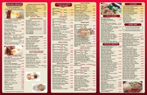 Rinconcito Cubano menu in Miami, Florida, USA