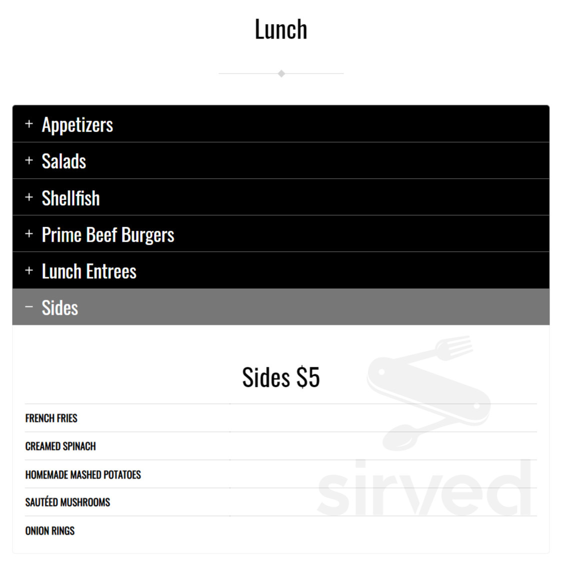 RP PRIME Steakhouse menus in Mahwah, New Jersey, United States