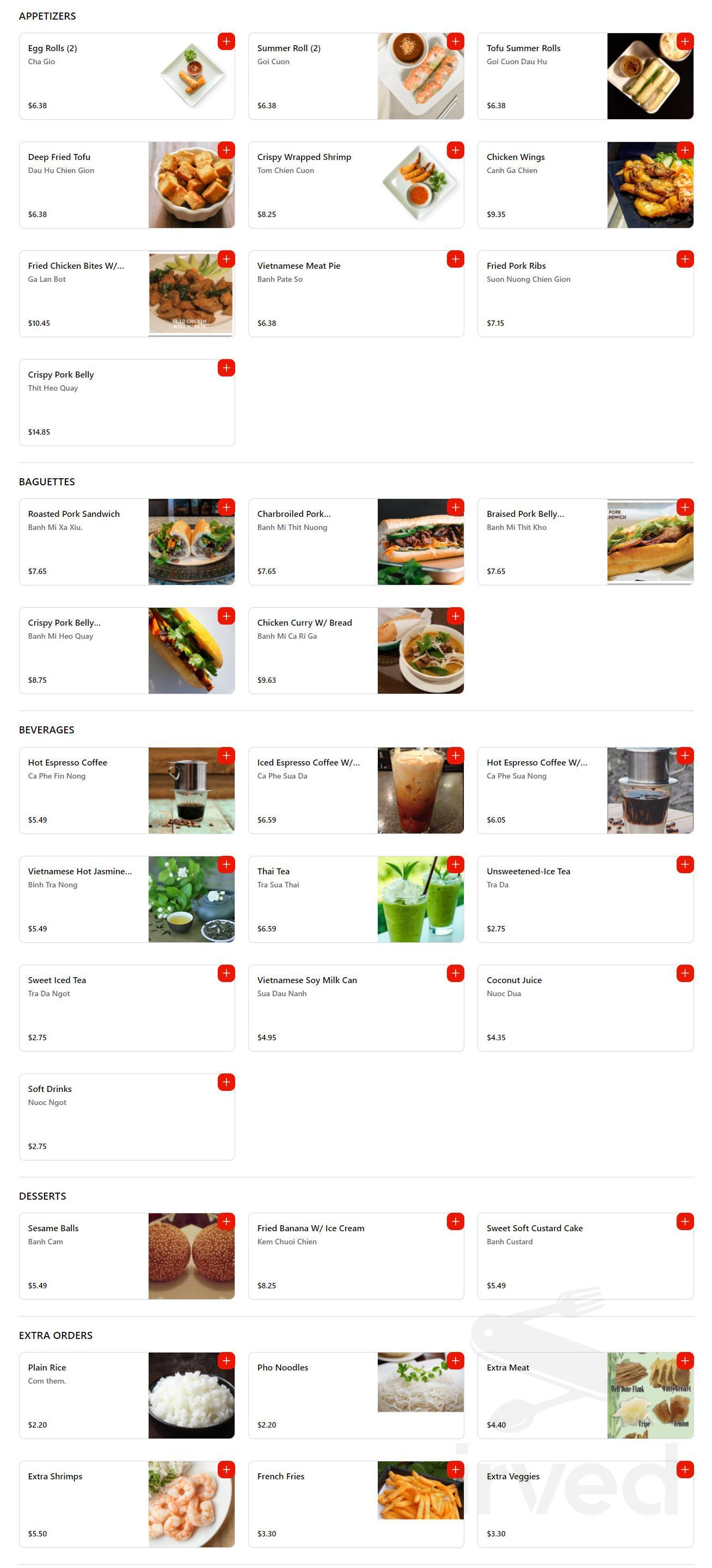 Pho Augusta menu in Augusta, Georgia, USA