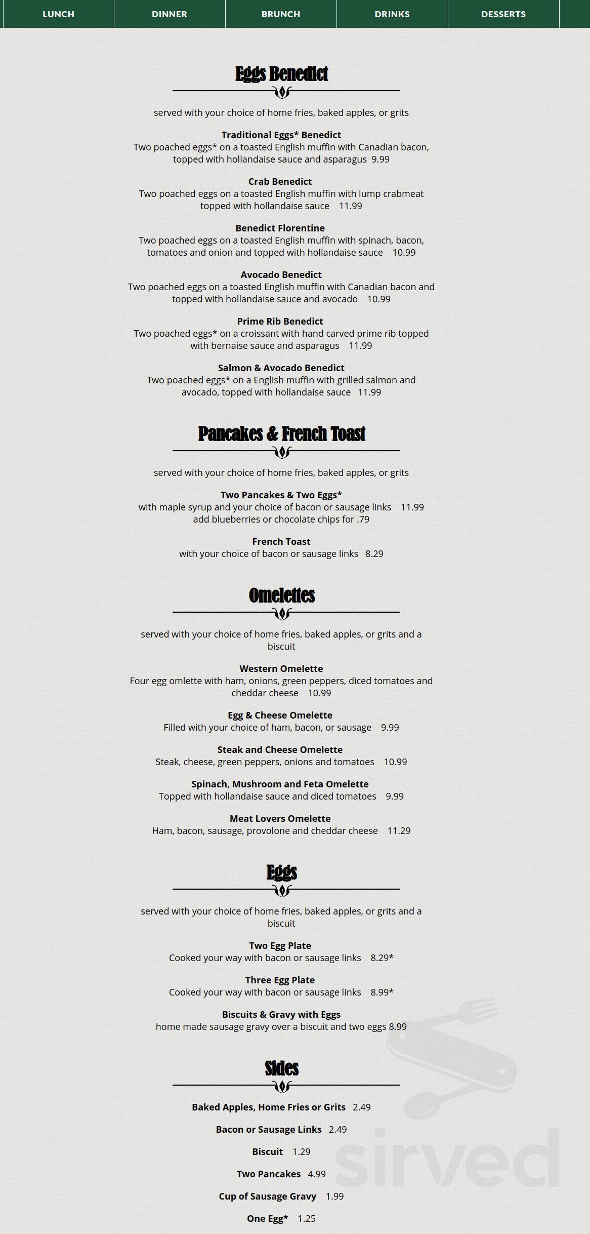 Howlett's Restaurant & Tavern menu in Chester, Virginia, USA