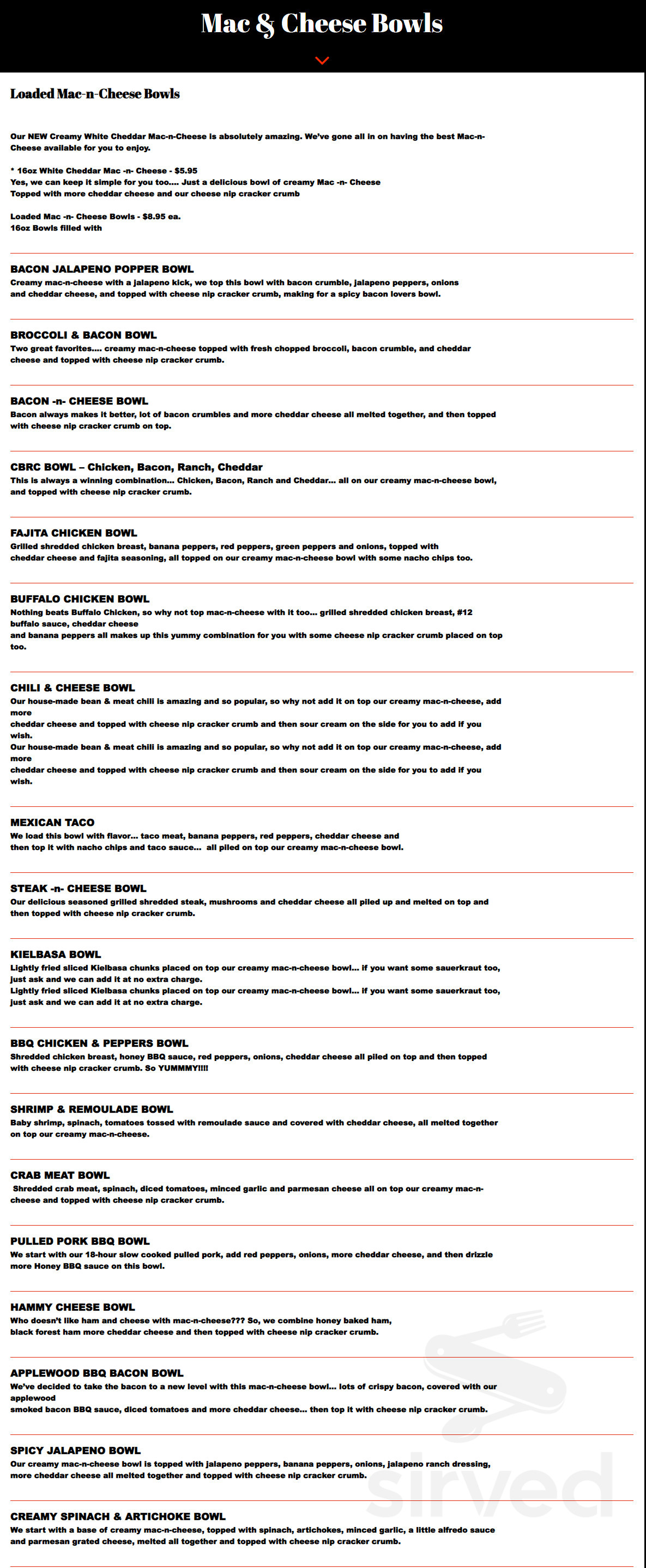 Ice House Pizzeria & Grille menu in Conneaut Lake, Pennsylvania, USA