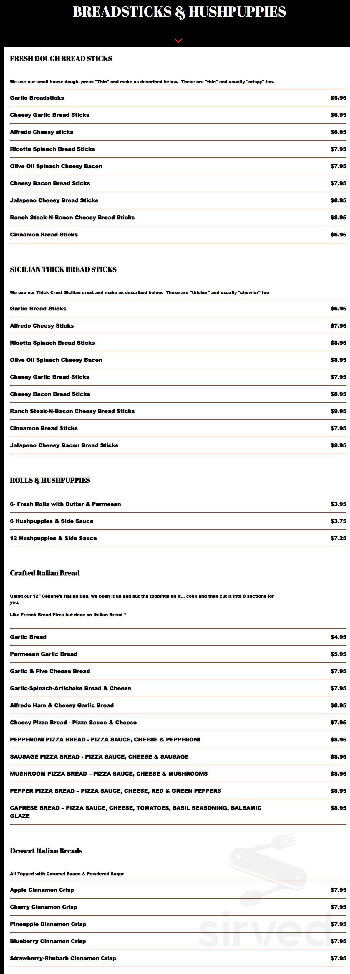 Ice House Pizzeria & Grille menu in Conneaut Lake, Pennsylvania, USA