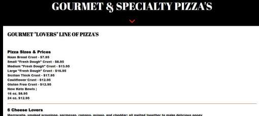 Menu for Ice House Pizzeria & Grille in Conneaut Lake, PA | Sirved