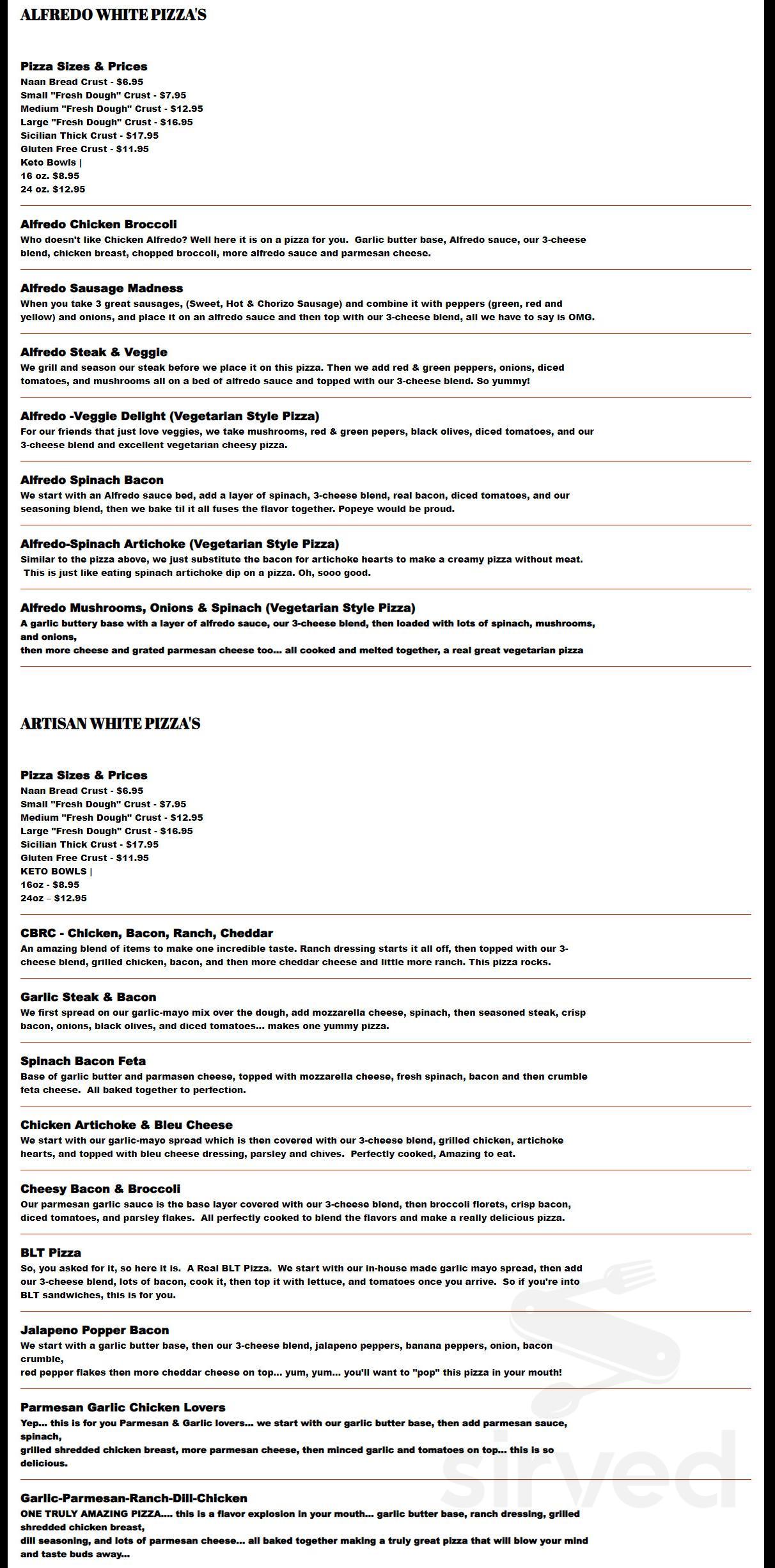 Ice House Pizzeria & Grille menu in Conneaut Lake, Pennsylvania, USA