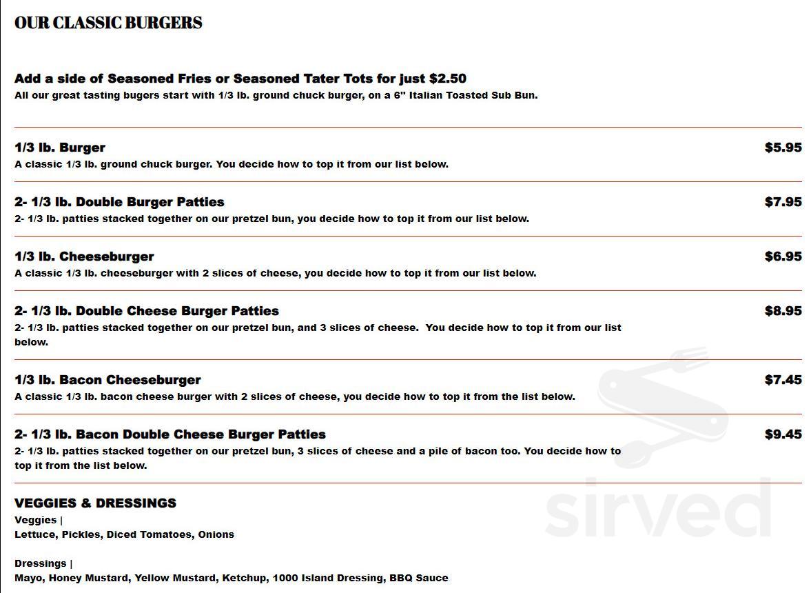 Ice House Pizzeria & Grille menu in Conneaut Lake, Pennsylvania, USA