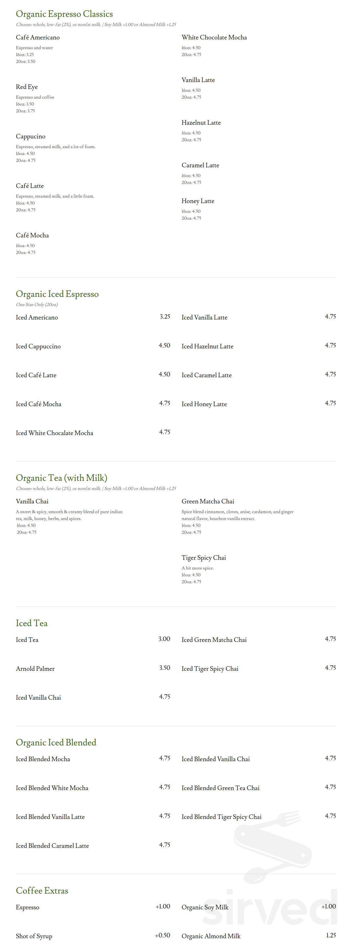 Menu - Santa Monica CA's The Lazy Daisy Cafe | Sirved
