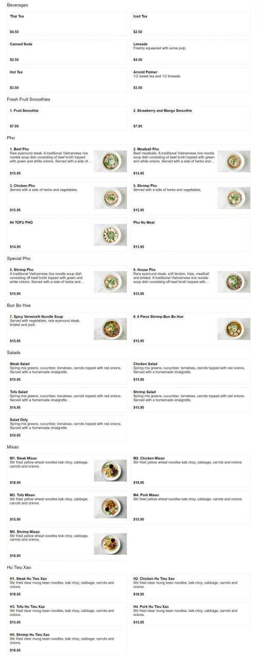 Dua Hapeville menu in Atlanta, Georgia, USA