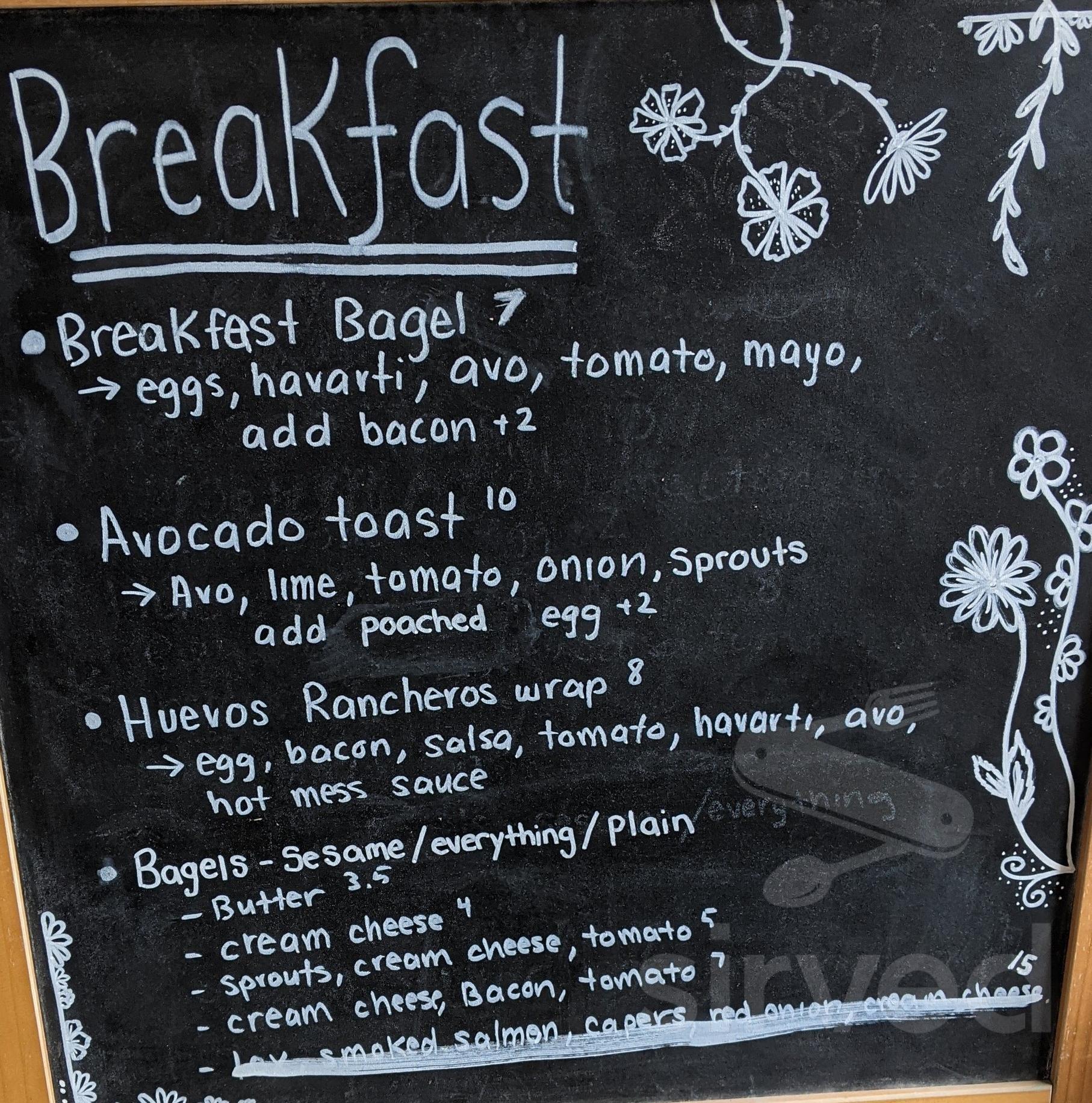 Menu for The Elora Café in Elora, ON | Sirved