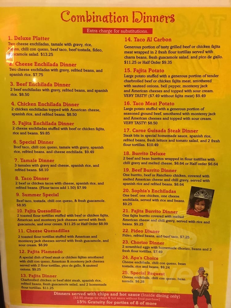 Menu - Nederland TX's Taco Rey Mexican Food Restaurant | Sirved