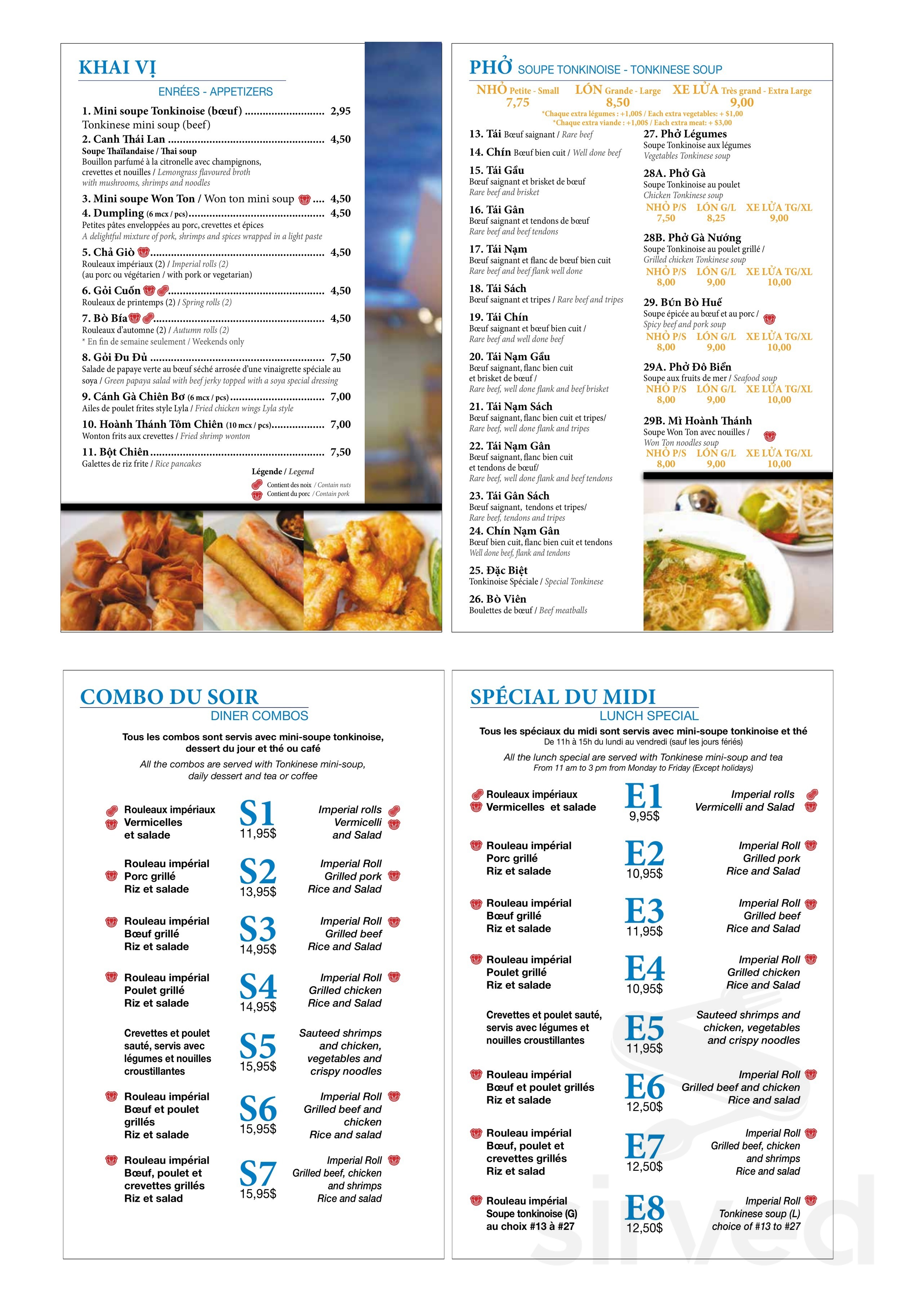 Restaurant Lyla menus in Montréal, Quebec, Canada