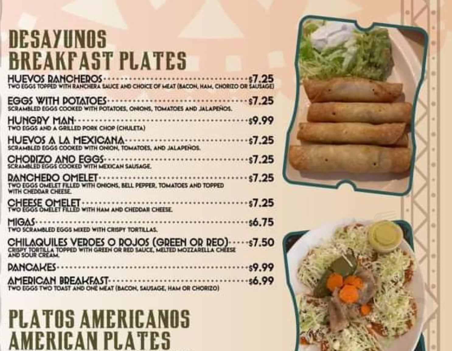 Garibaldi Restaurant menu in Waco, Texas, USA