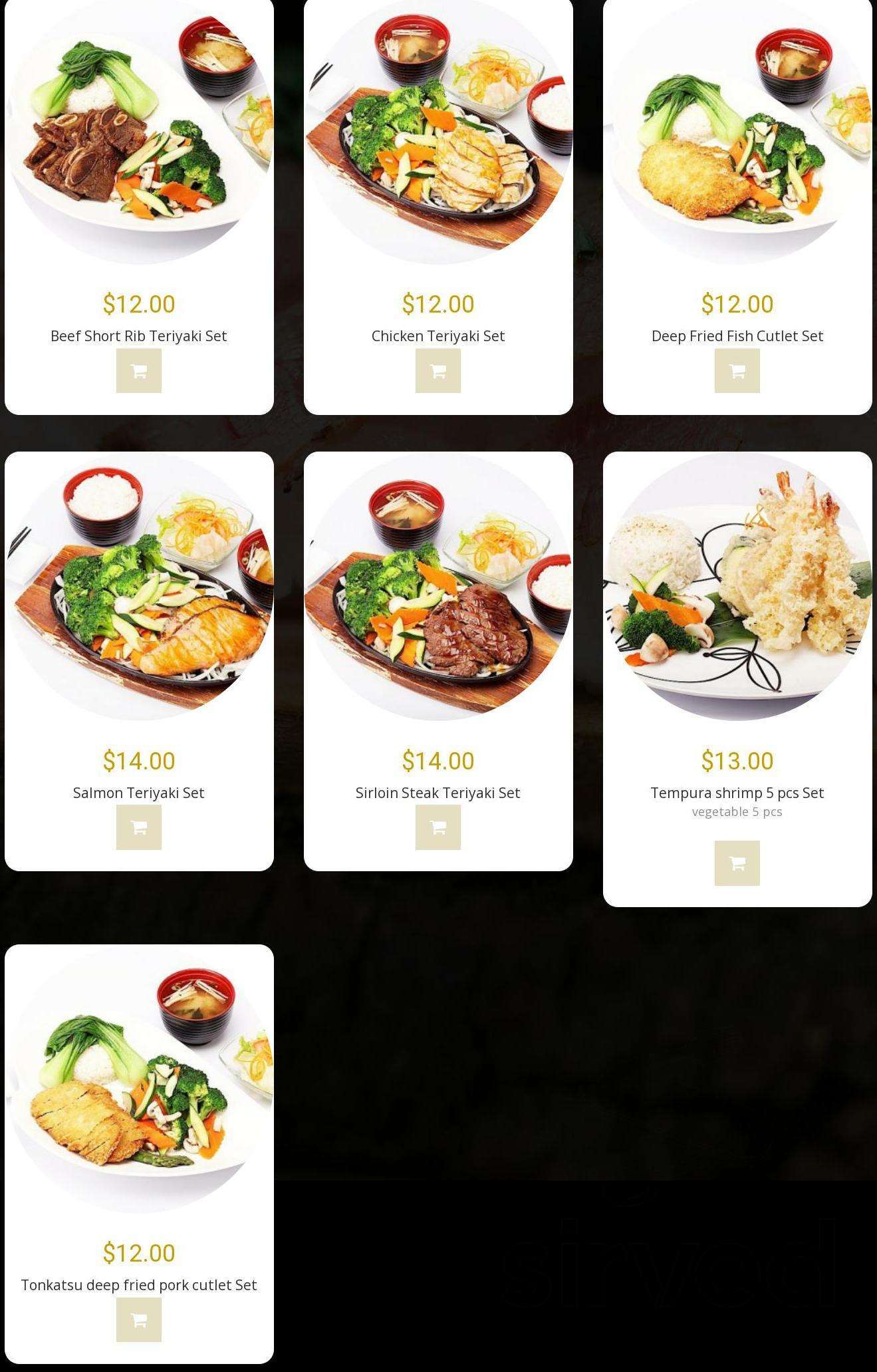 Sapporo Japanese&Thai Restaurant menu in Hamilton, Ontario, Canada