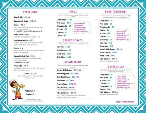 Astoria Taco Factory menu in Queens, New York, USA