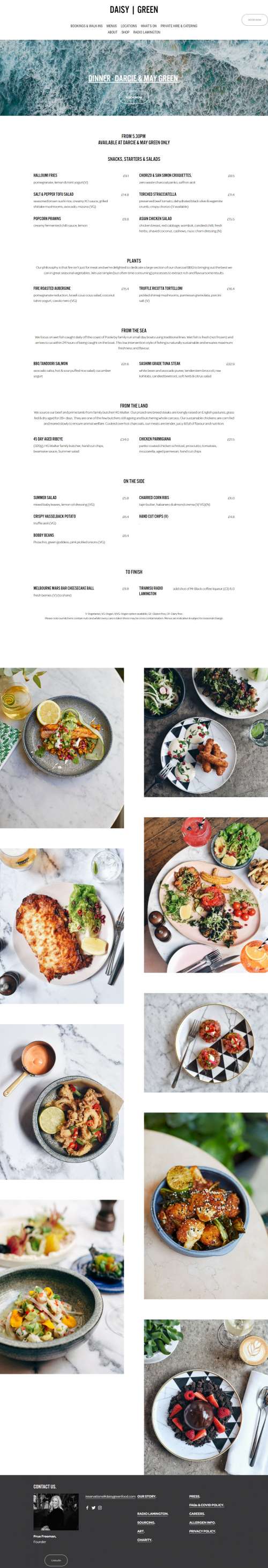 Scarlett Green menu in 4 Noel St, London W1F 8GB, United Kingdom