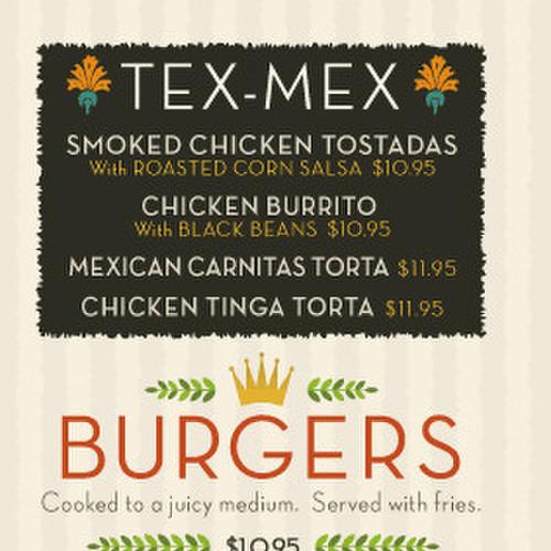 Barnaby's Cafe menu in Houston, Texas, USA