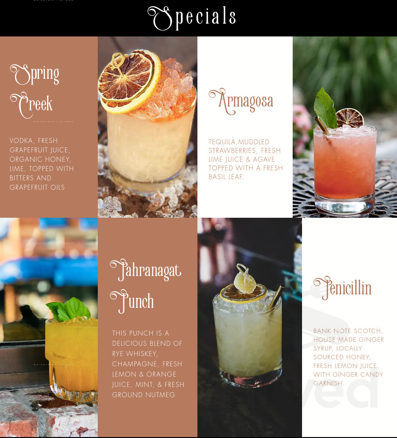 1864 Tavern menu in Reno, Nevada, USA