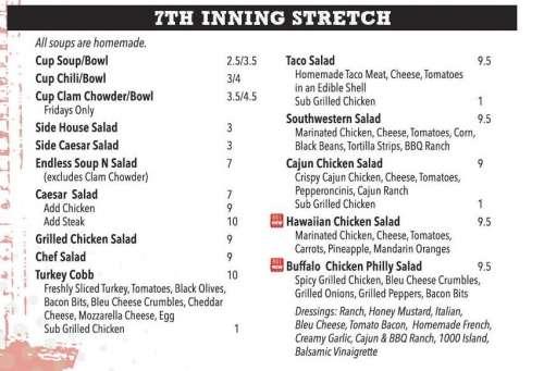 3rd Base Bar & Grill menu in La Porte, Indiana, USA