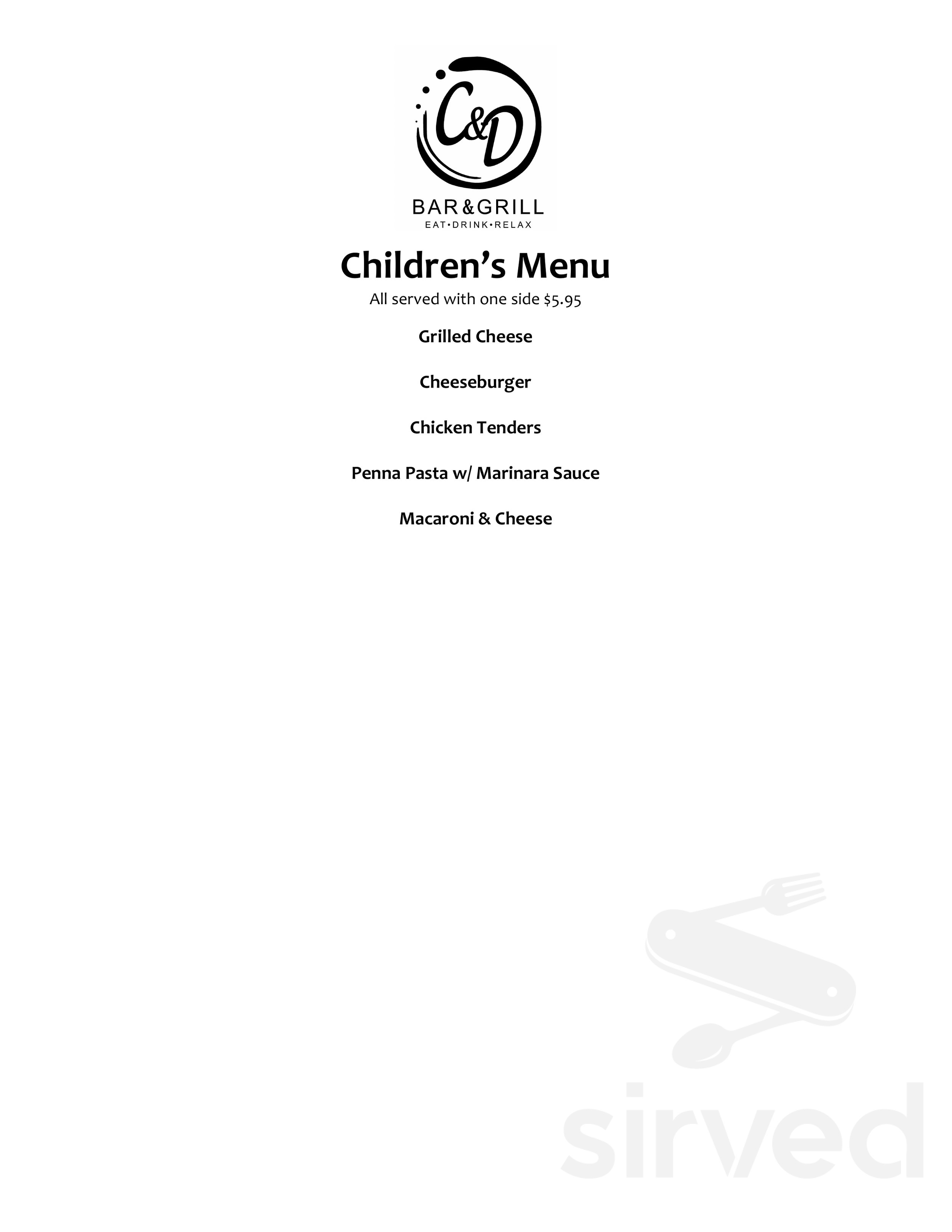 C&D Bar & Grill menu in New Oxford, Pennsylvania, USA