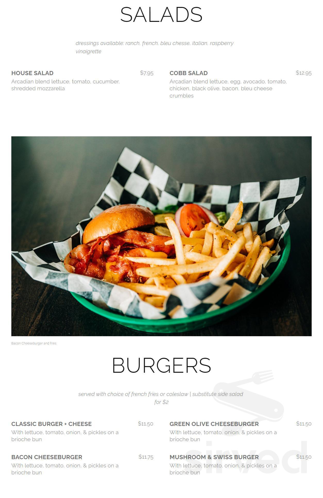 Menu - Cascade IA's Two Gingers Tavern & Eatery | Sirved