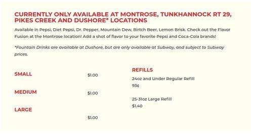 Pump N Pantry menu in New Milford, Pennsylvania, USA