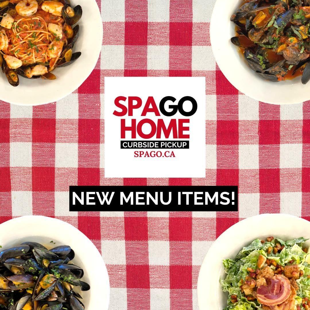 Spago Trattoria menu in Windsor, Ontario, Canada