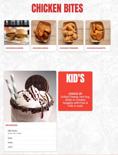 Burger 7 menu in Vienna, Virginia, USA