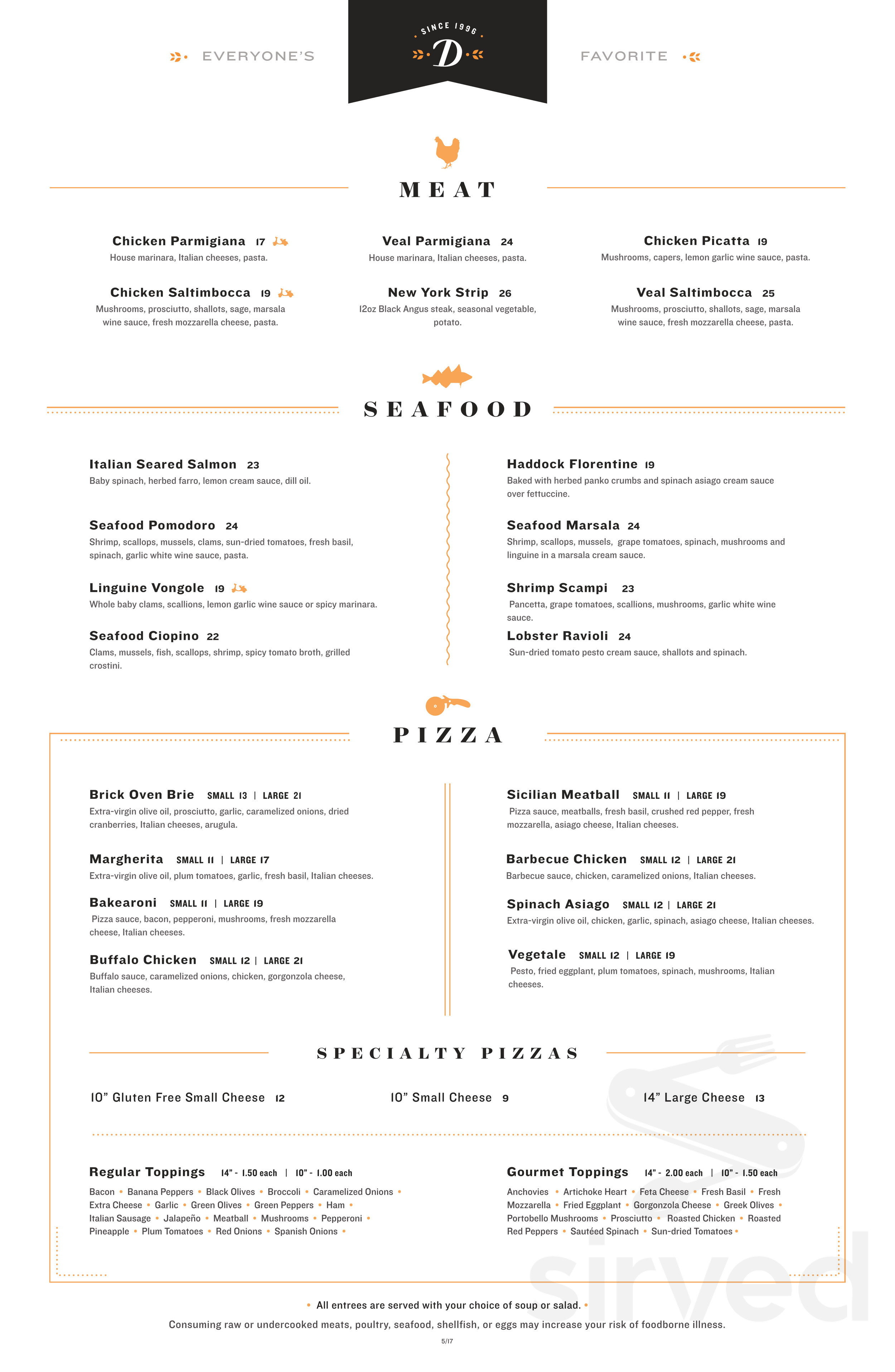 Davinci's Eatery menus in Lewiston, Maine, United States