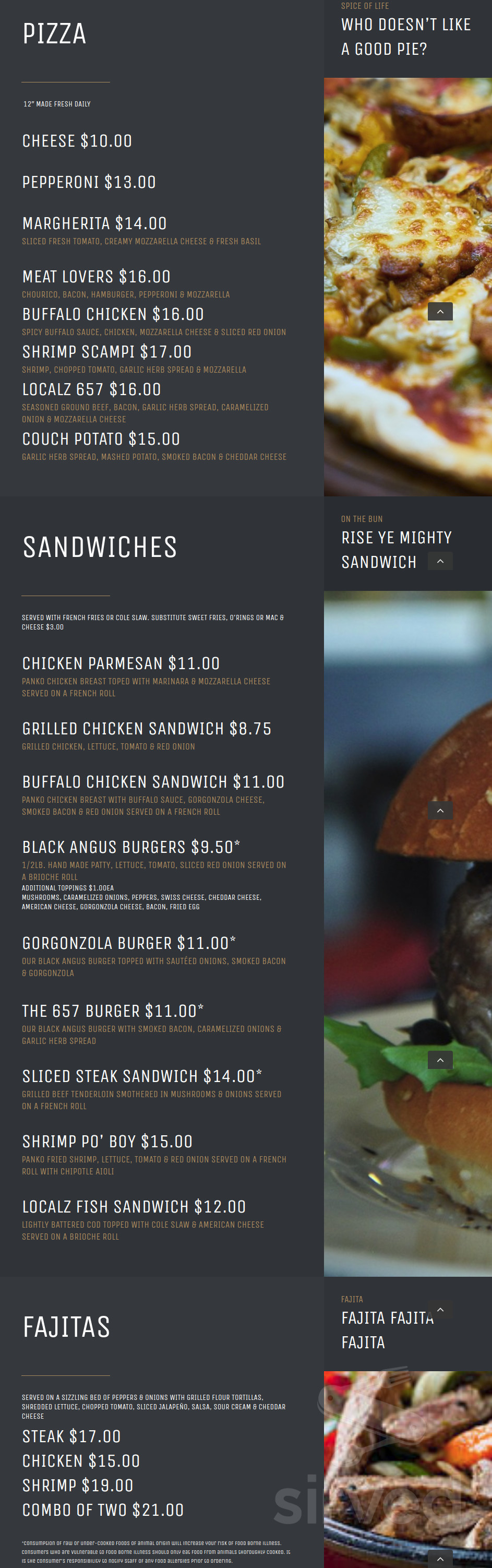 Localz Burger And Cocktails Menus In Tiverton Rhode Island United States