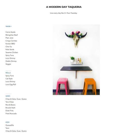 Chino Loco menu in Milford Charter Twp, Michigan, USA