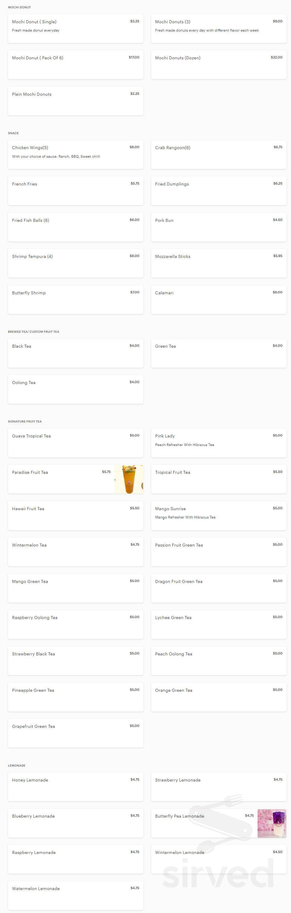 Menu - Dayton OH's Yumi Boba Tea | Sirved